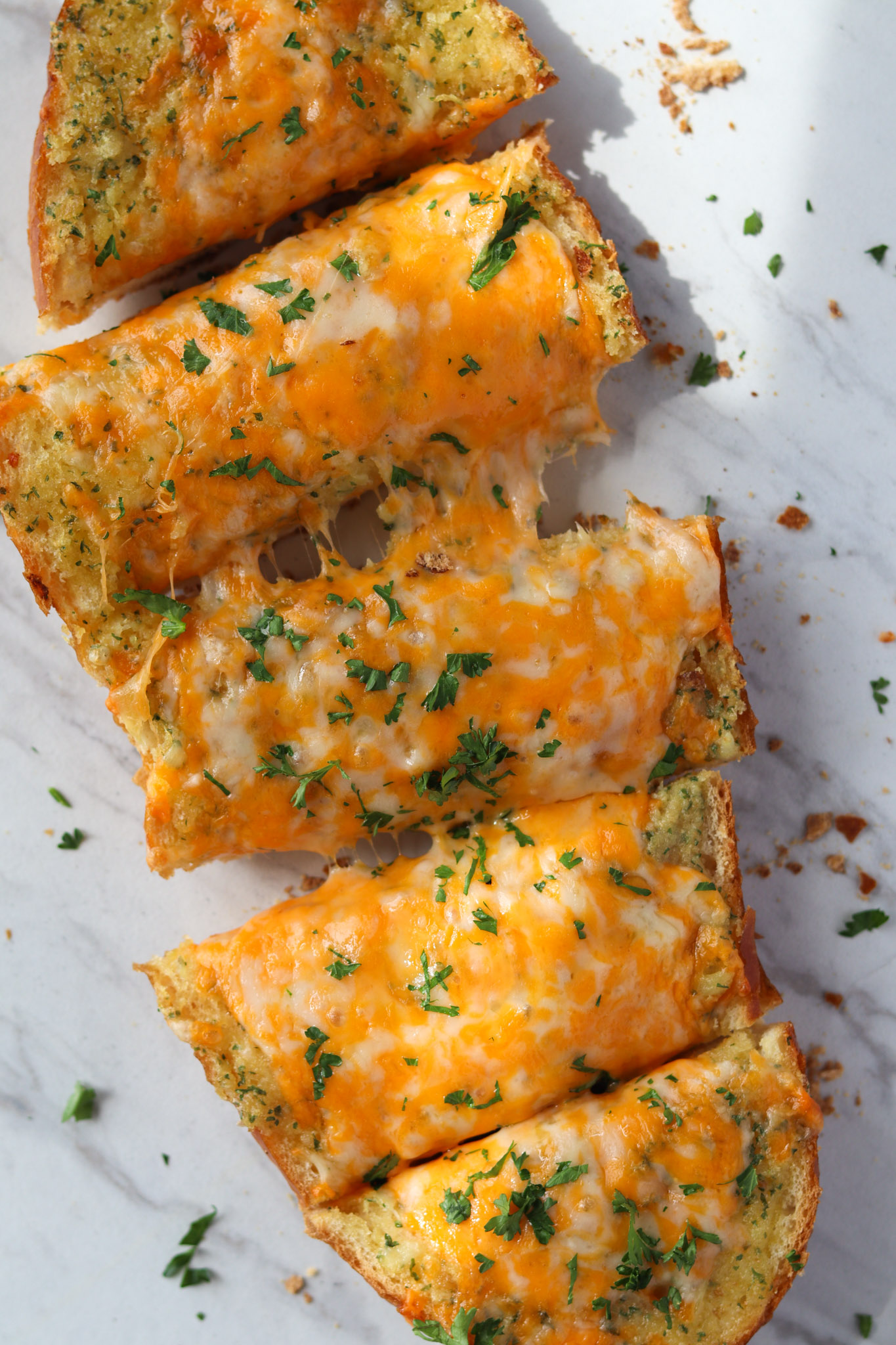 Cheesy Garlic Bread | Sweet & Seasoned