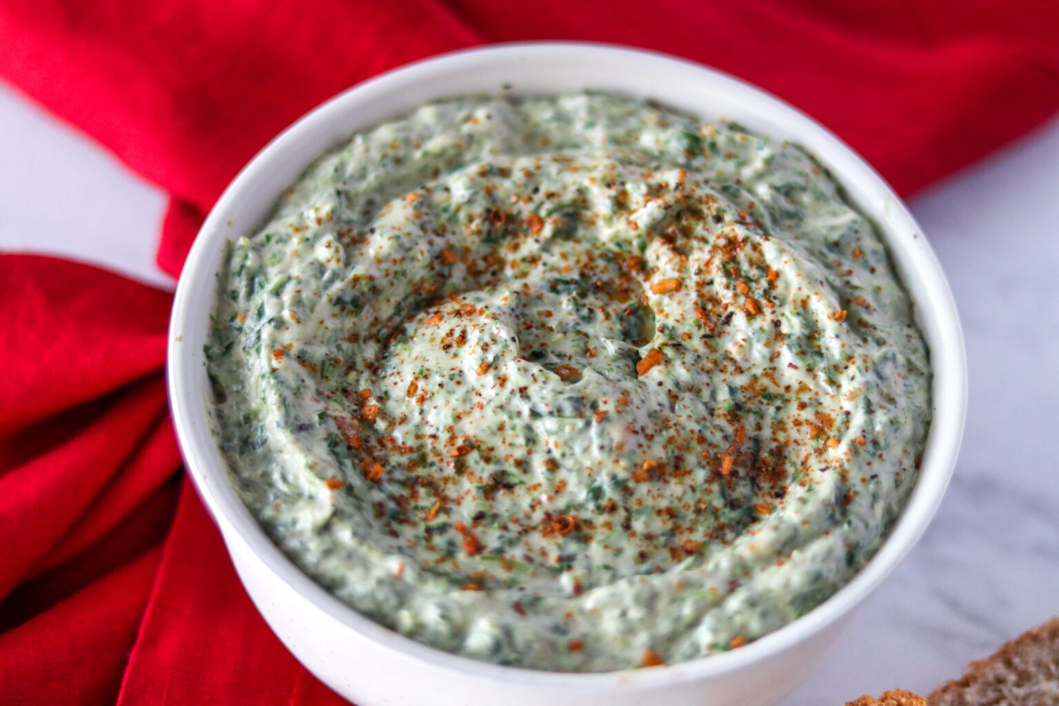 5 Ingredient Cold Spinach Dip | Sweet & Seasoned