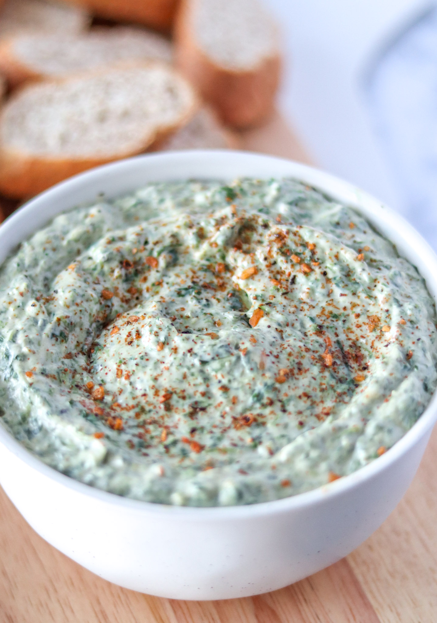 5 Ingredient Cold Spinach Dip | Sweet & Seasoned