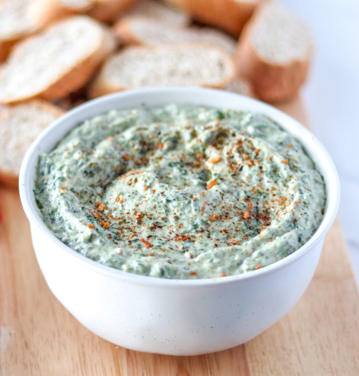 5 Ingredient Cold Spinach Dip | Sweet & Seasoned