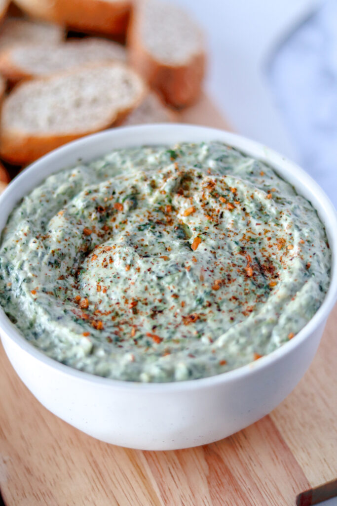 5 Ingredient Cold Spinach Dip | Sweet & Seasoned