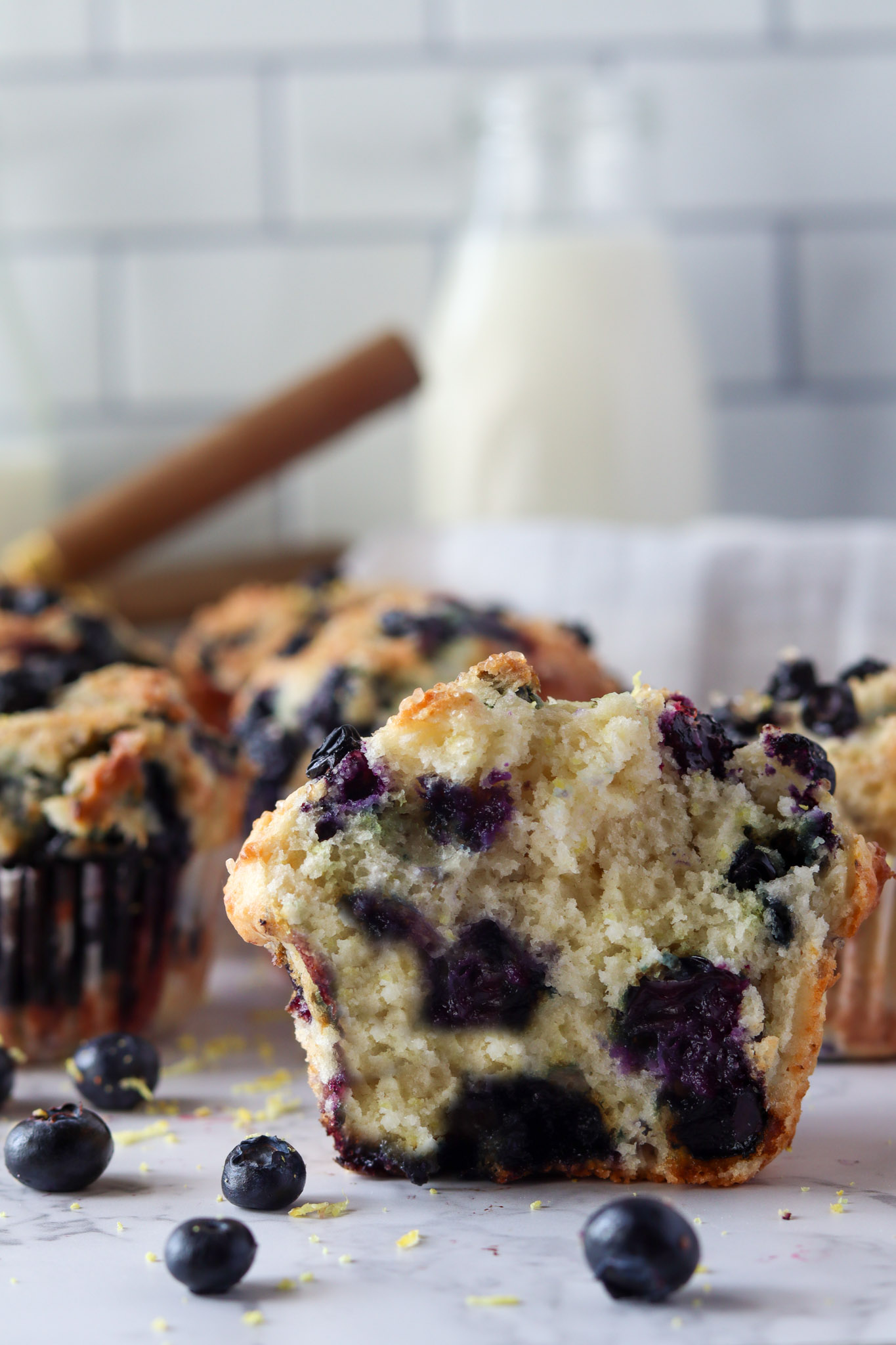 Small Batch Lemon Blueberry Muffins | Sweet & Seasoned
