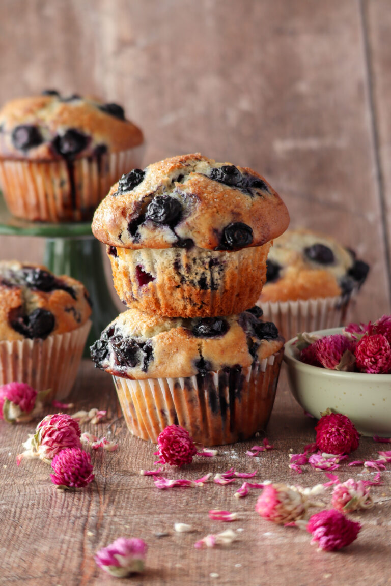 Small Batch Lemon Blueberry Muffins | Sweet & Seasoned