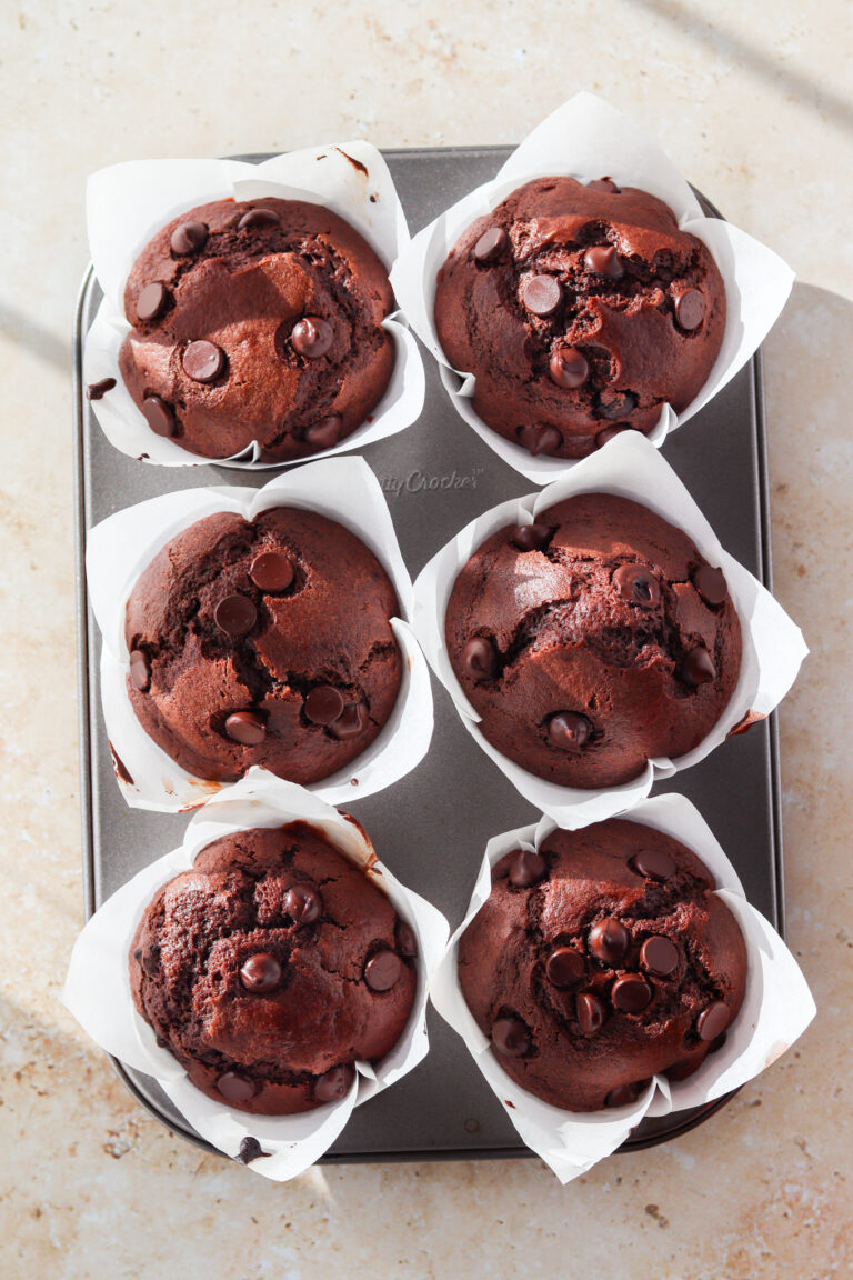 Small Batch Double Chocolate Muffins | Sweet & Seasoned