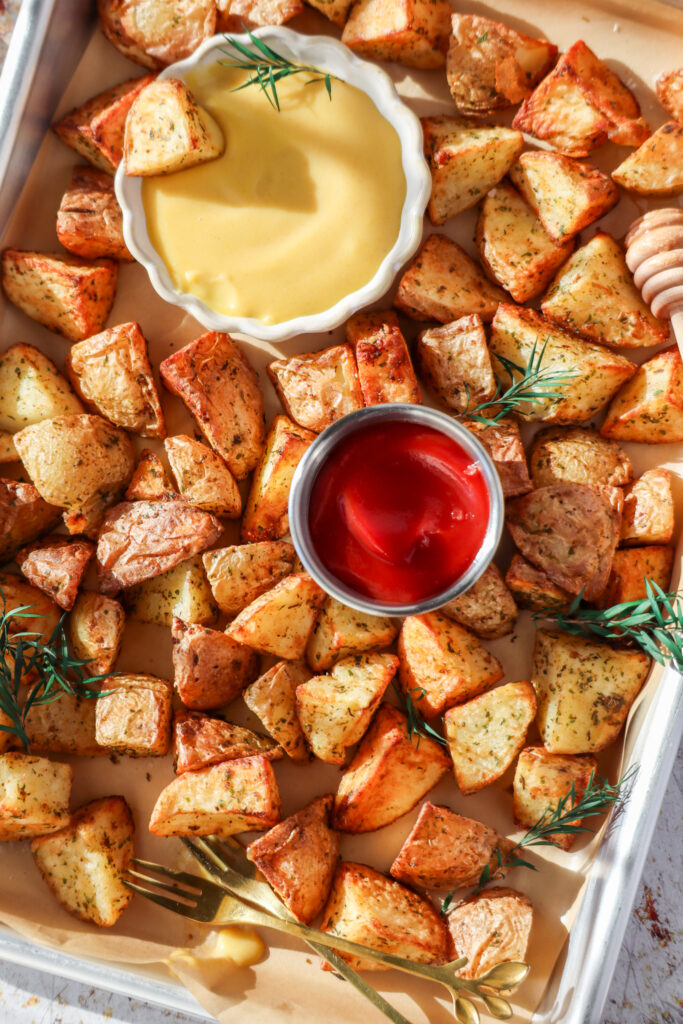 Crispy Air Fryer Diced Potatoes | Sweet & Seasoned