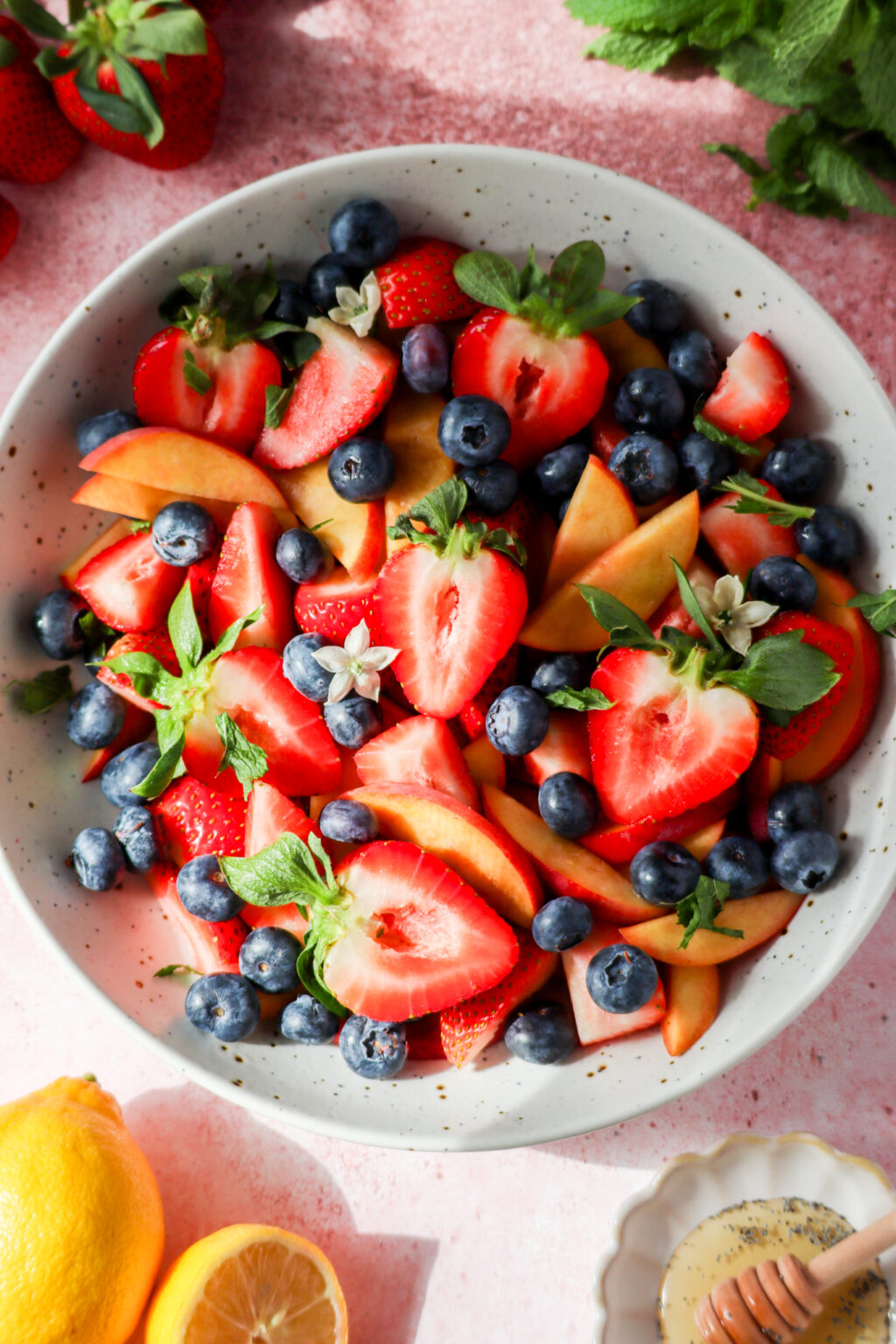 Healthy Fruit Salad With Honey Lime Dressing | Sweet & Seasoned